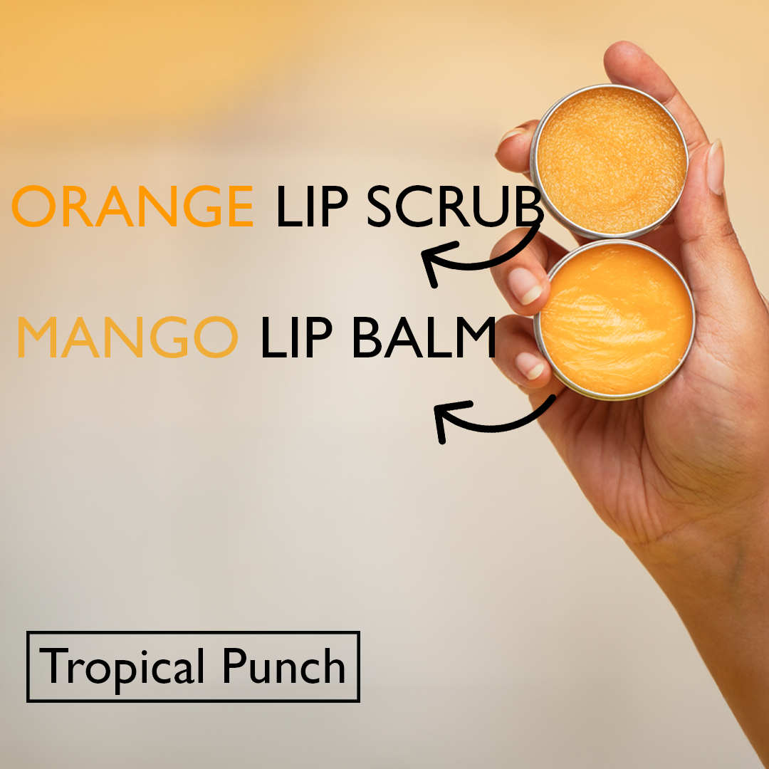 Smoker Lips Brightening Routine (1 Lip Scrub + 1 Lip Balm)- Tropical P ...